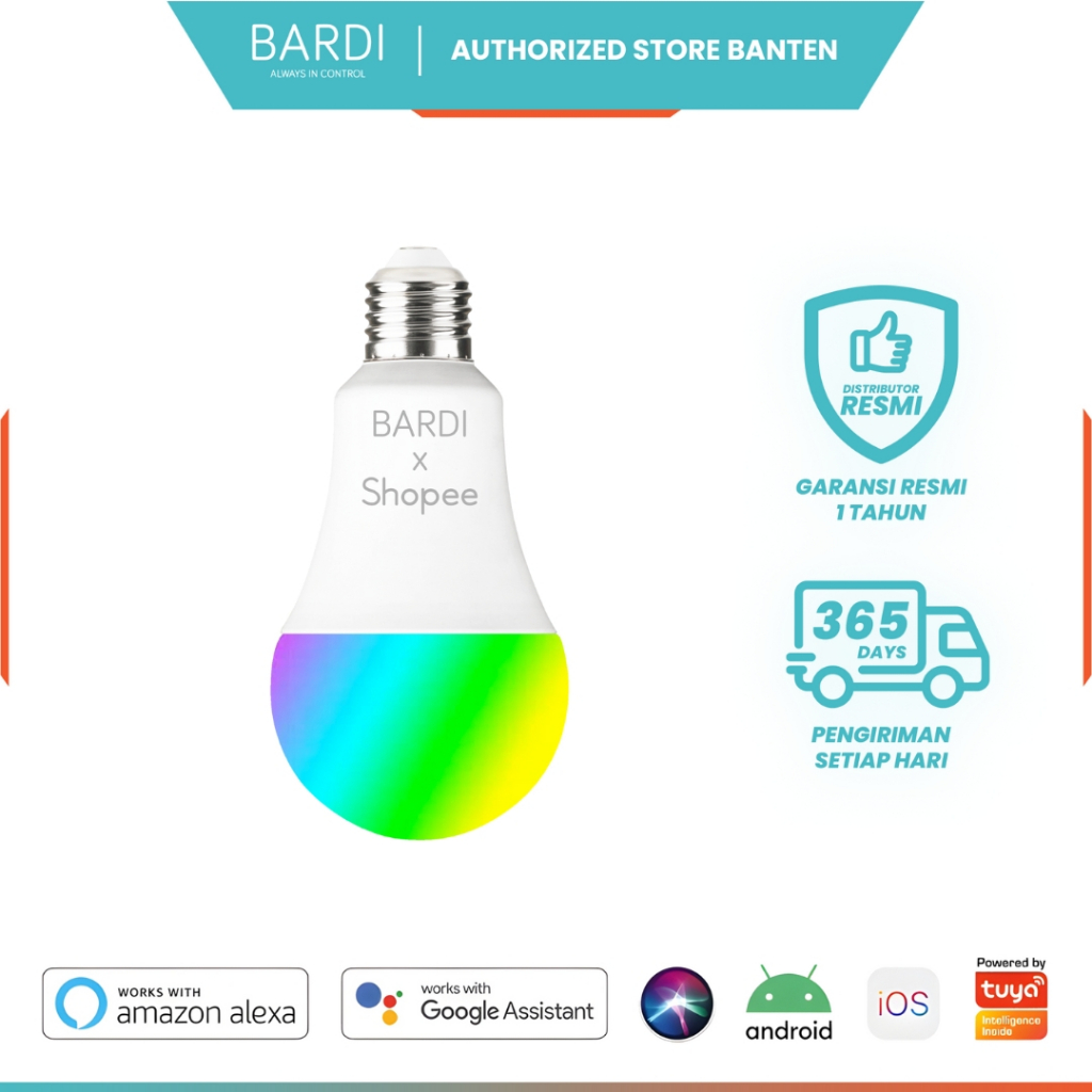 Jual BARDI Smart Lamp LED Light Bulb RGB WW Bluetooth 9 Watt 9W Lampu ...
