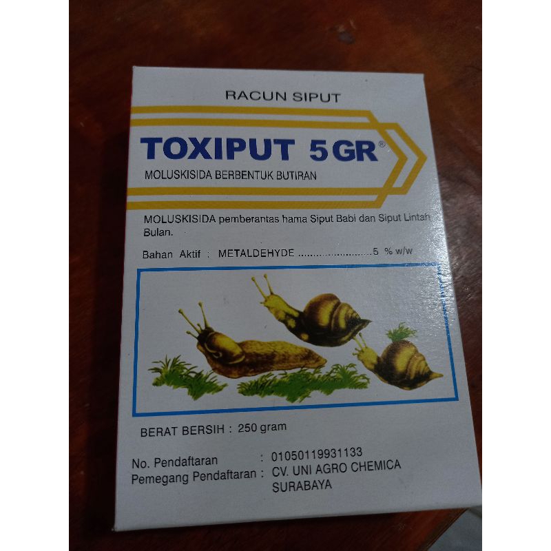 Jual TOXIPUT 250GR insektisida racun siput metaldehyde 5GR | Shopee ...