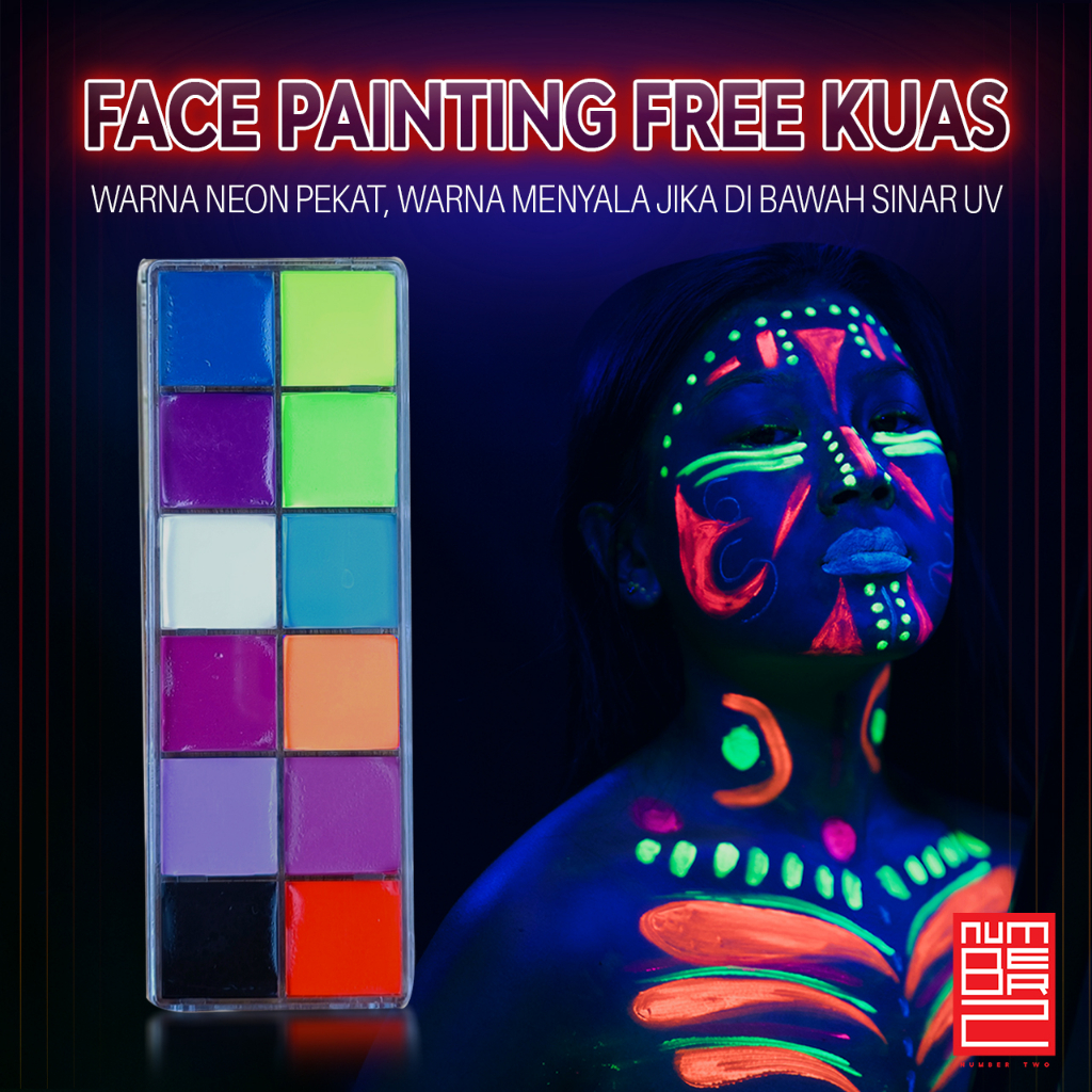 Jual Face body paint painting cat wajah body art make up set kit wajah ...