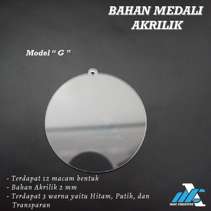 Jual BAHAN MEDALI WISUDA AKRILIK 7,5 CM POLOS - BAHAN MEDALI AKRILIK ...