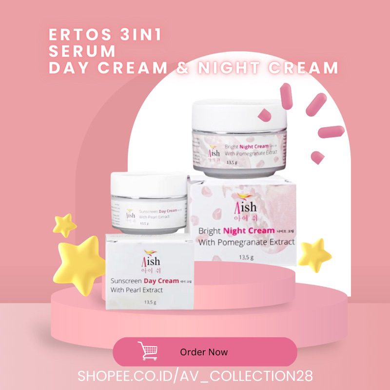Jual Aish Cream SunScreen Day dan Night Cream / krim siang malam aish ...