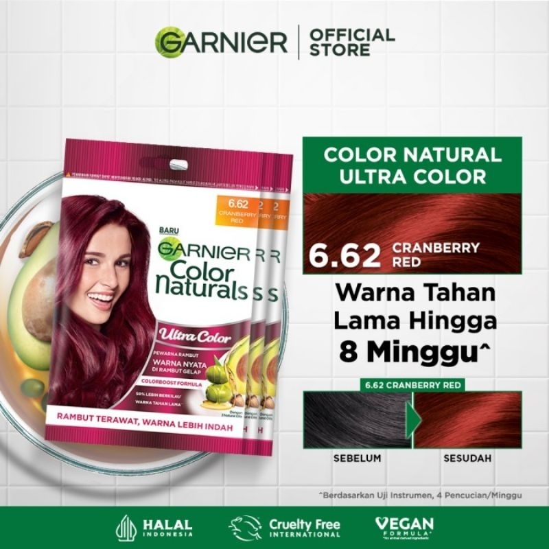 Jual Garnier Color Naturals Ultra Hair Color Cranberry Red TwinPack ...