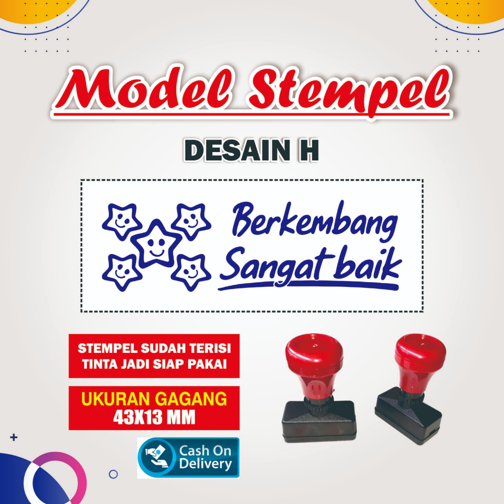 Jual Stempel Guru Rewards Penilaian Teacher Stamp SD TK Siswa Paud Bisa ...