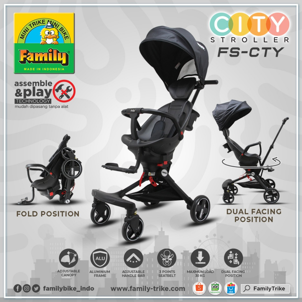 Jual FS-CITY / FS-SIX Family Stroller Terbaru | Shopee Indonesia