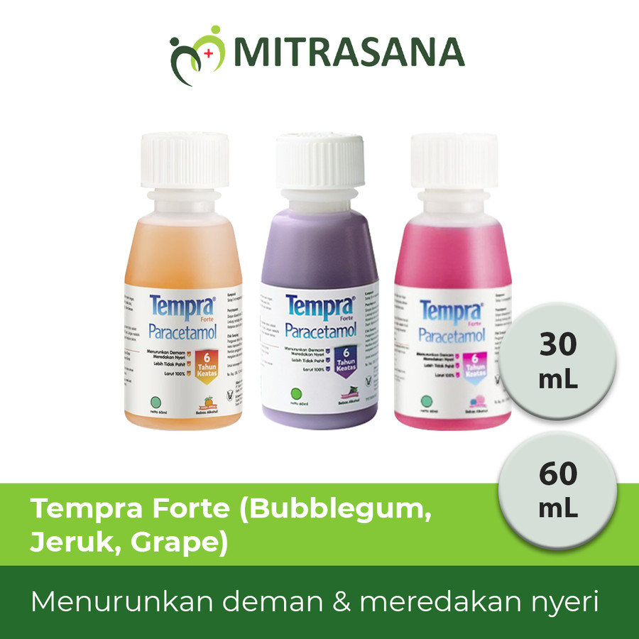 Jual Tempra Forte Syrup Grape 30 ml/60 ml - menurunkan demam yang ...