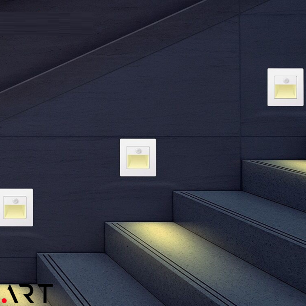 Jual LAMPU TANGGA BENTUK KOTAK / SENSOR GERAK WARNA PUTIH DAN HITAM ...