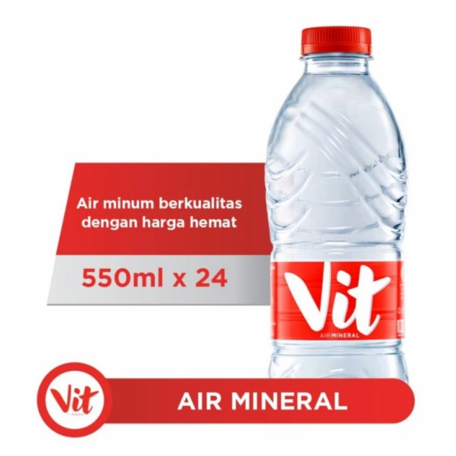 Jual air mineral vit 550ml karton isi 24 botol | Shopee Indonesia