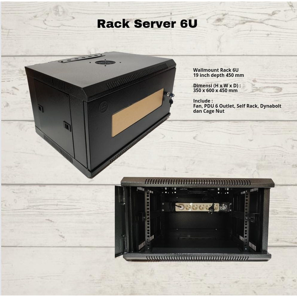 Jual Rack Server 6U / Wallmount Rack 6U depth 450mm | Shopee Indonesia