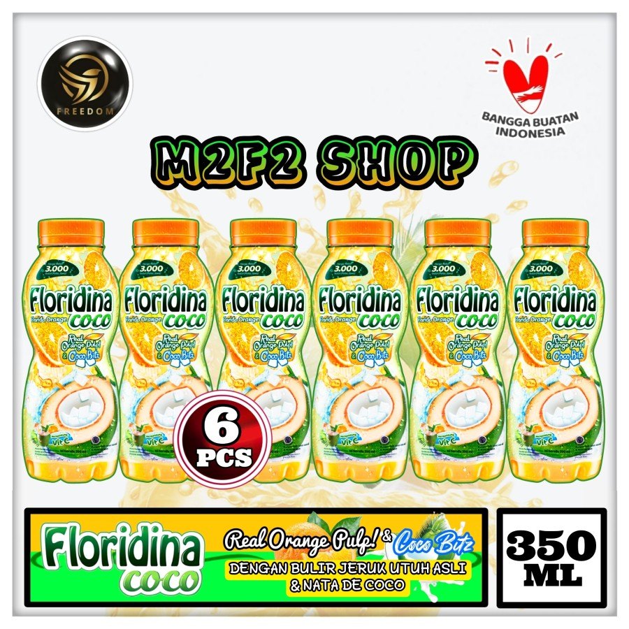 Jual Floridina Orange Coco Minuman Rasa Jeruk Kelapa - 350 ml (Kemasan ...