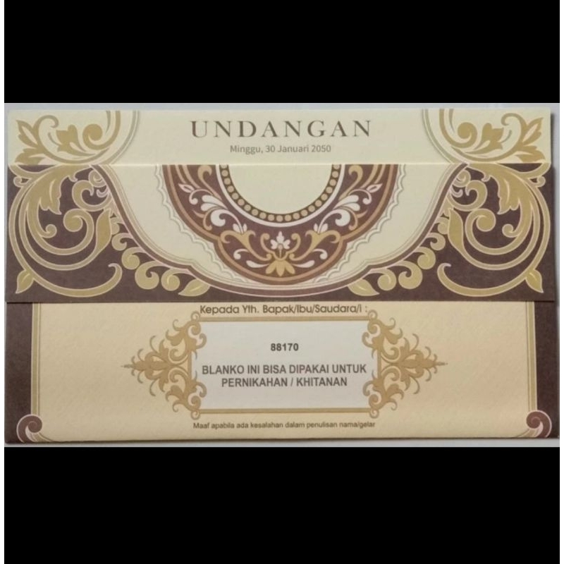 Jual ERBA 88170 ERA BARU Blangko Undangan Nikah Pernikahan Khitan ...