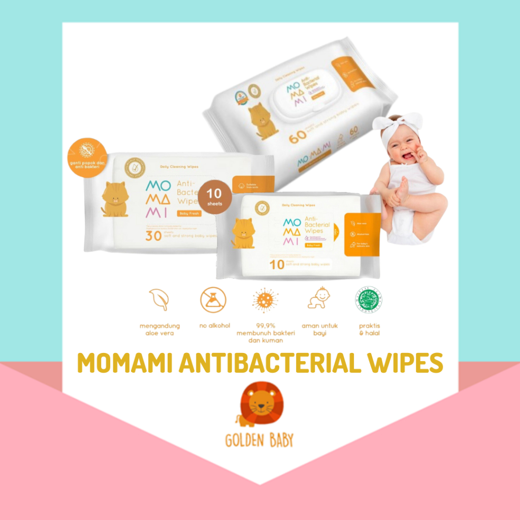 Jual MoMaMi Antibacterial Wipes | Tissue Tisu Basah | Shopee Indonesia