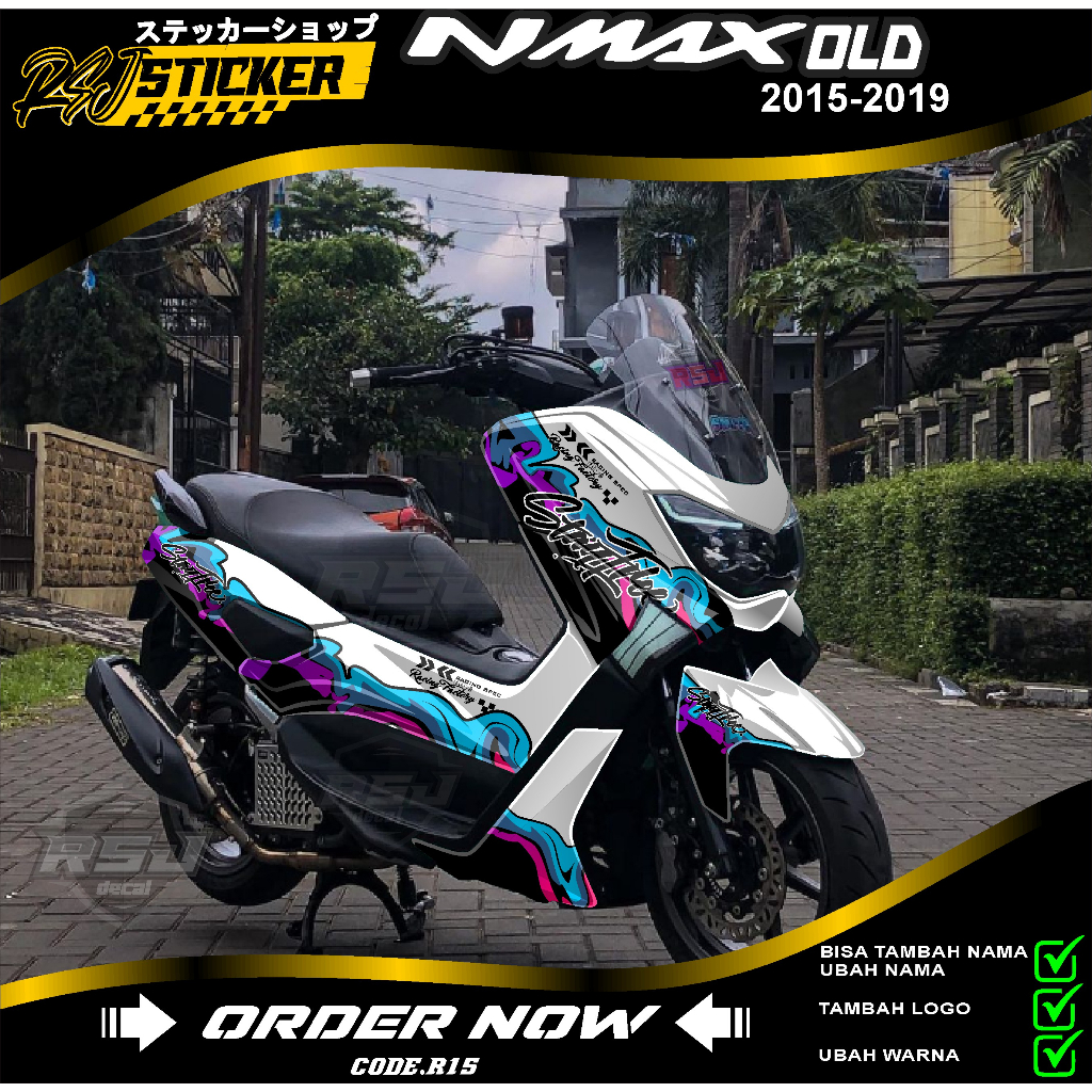 Jual Decal Sticker Stiker Yamaha Nmax OLD 2016 2017 2018 2019 Full Body ...