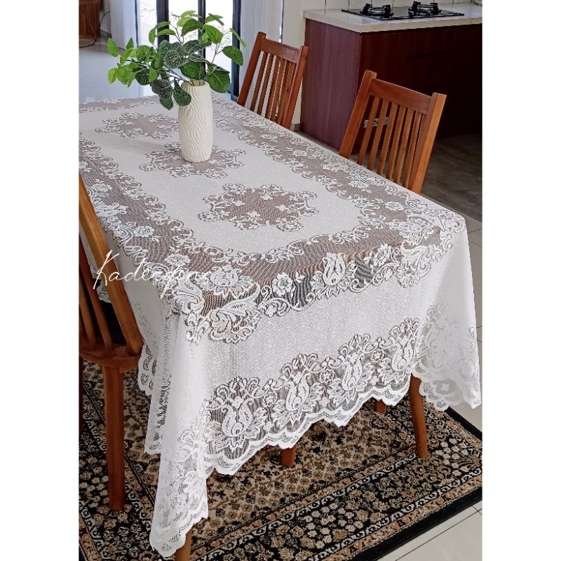 Jual Taplak polos besar. Taplak meja makan kain embos import . taplak ...