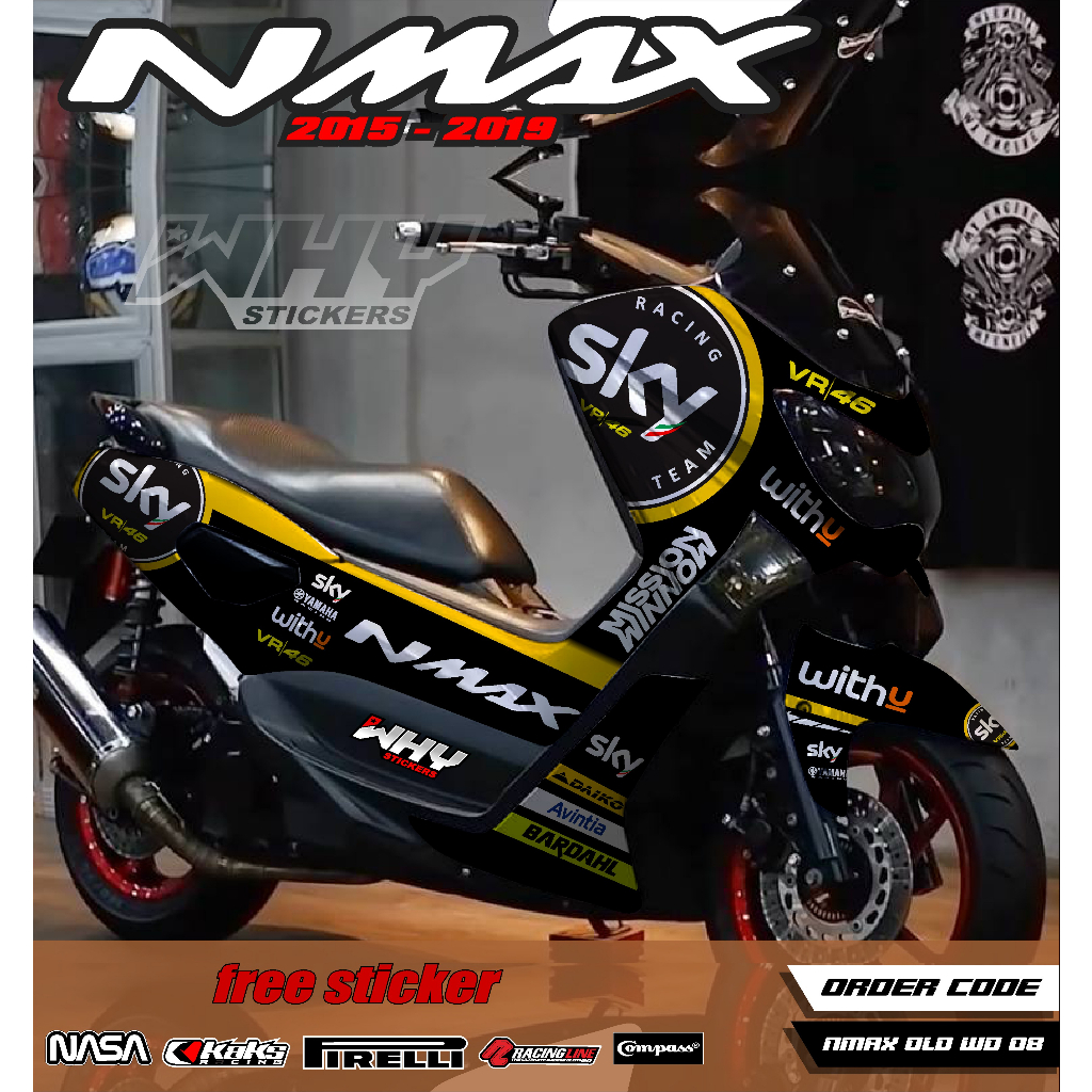Jual Decal Sticker Yamaha Nmax Lama 2015 2016 2017 2018 2019 Fullbody ...
