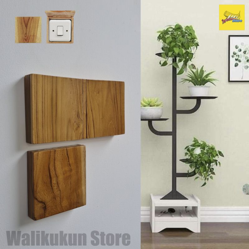 Jual Penutup saklar/ Frame saklar/ Hiasan ruangan/Bingkai kayu jati ...