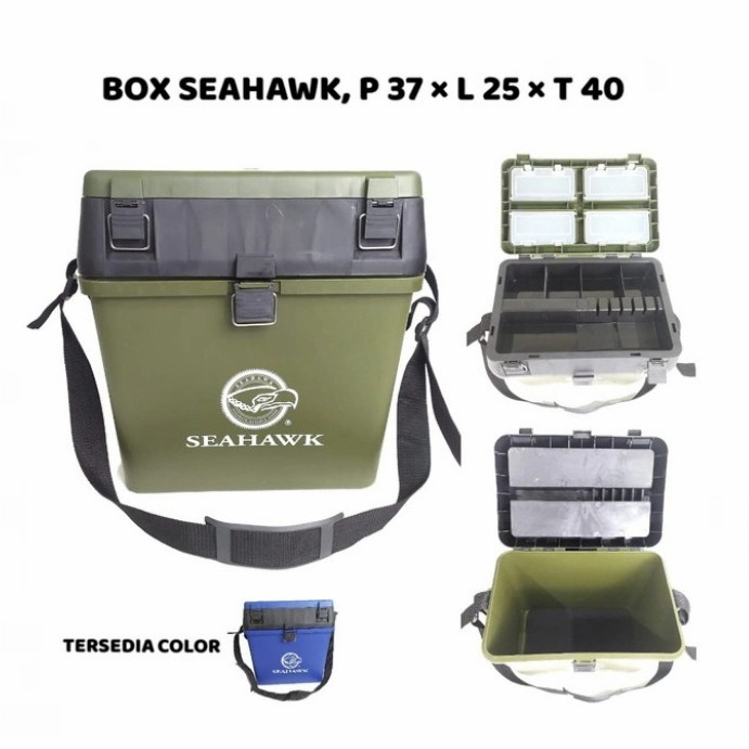 Jual Box Pancing tackle box seat box Seahawk kotak perlengkapan besar ...