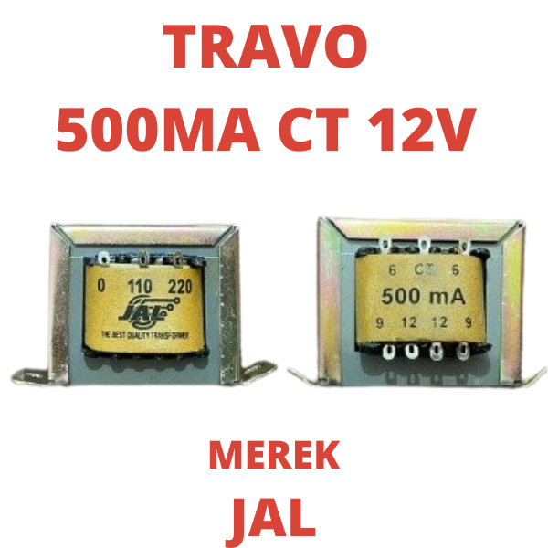 Jual TRAFO 500MA CT 12V 500 MILIAMP 500 MILIAMPERE 12V 12VOLT 12V ...