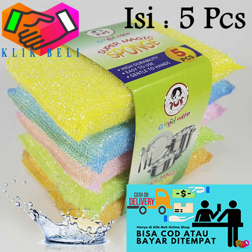 Jual Spon Cuci Bantal Rainbow / Sponge Scouring Pad Rainbow / Spons ...