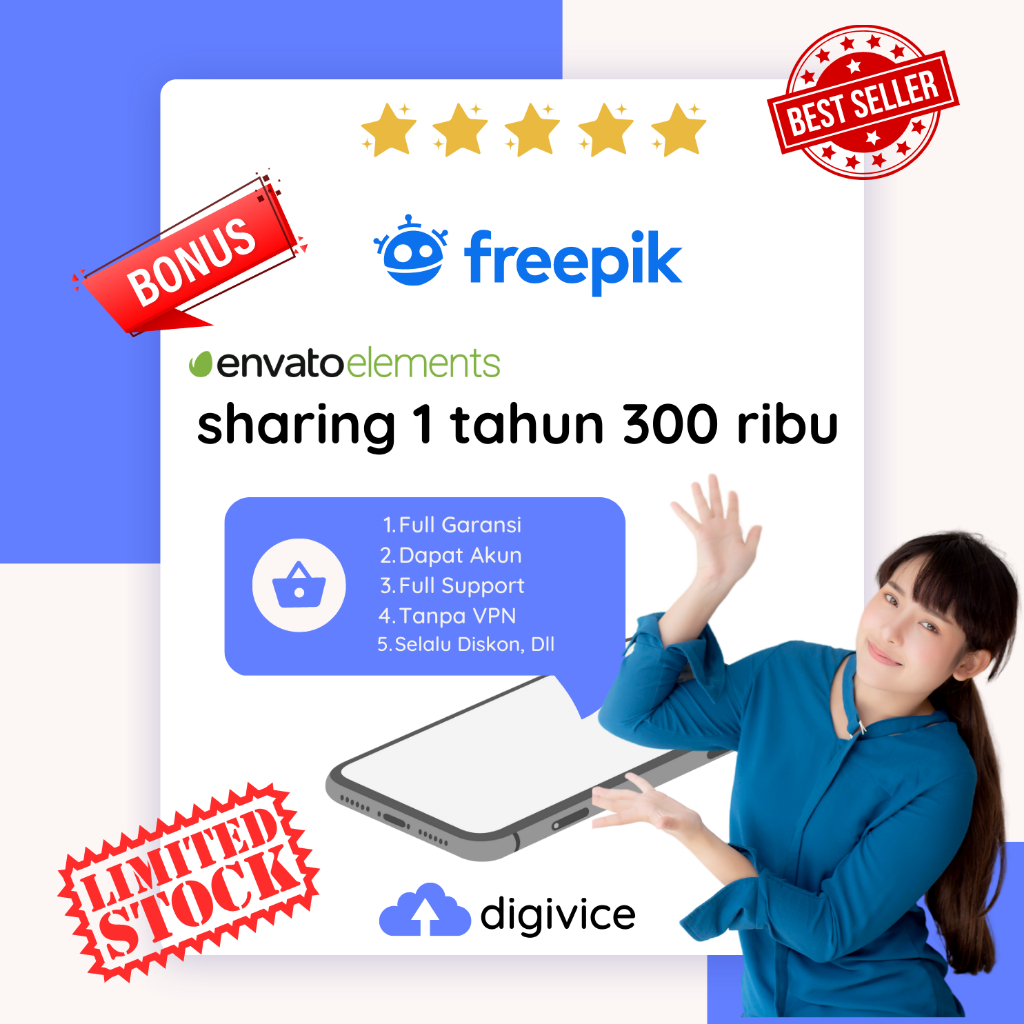 Jual FREE PIK 1 TAHUN Bonus mantap Garansi Bukan Panel | Shopee Indonesia