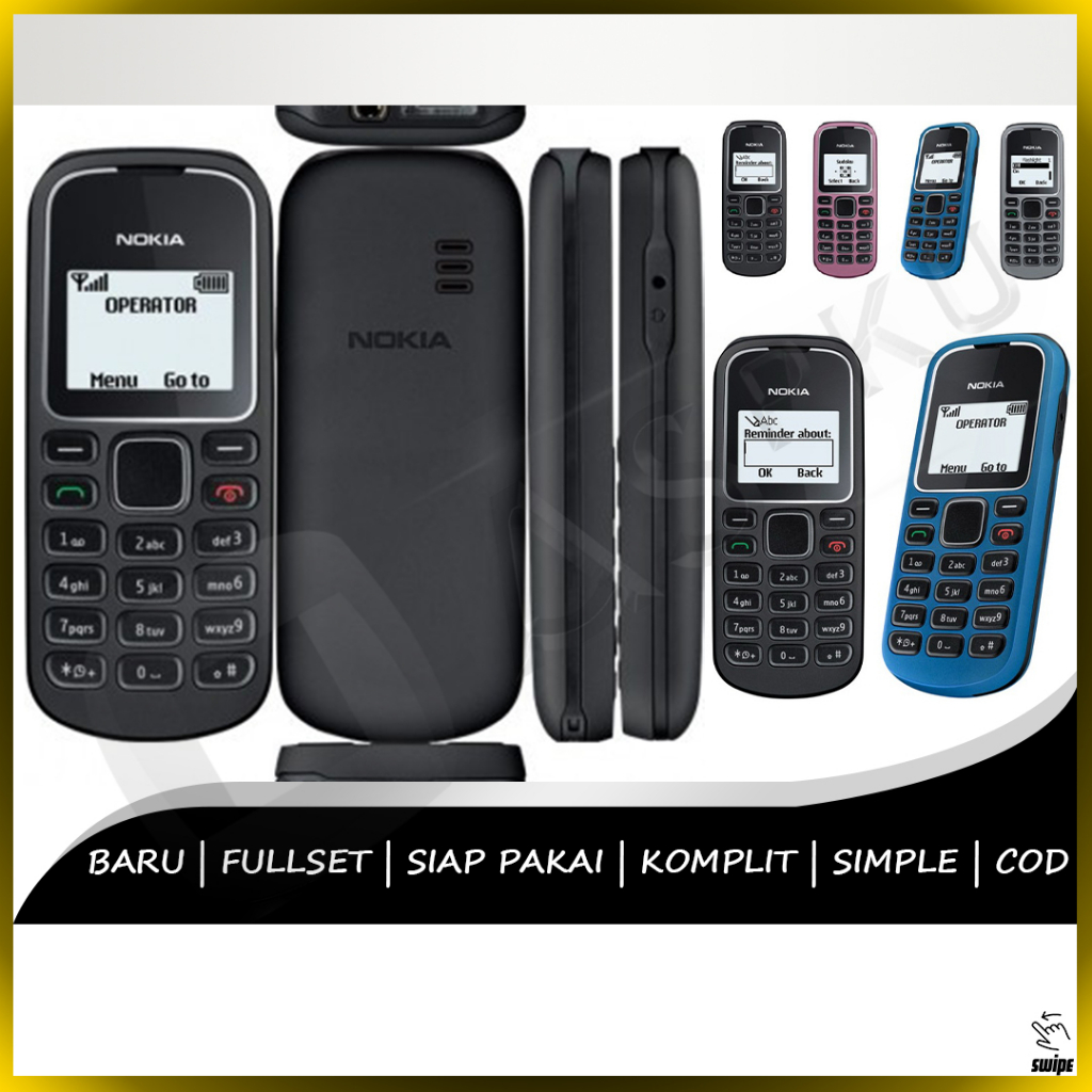 Jual Nokia 1280 Fullset Handphone HP Jadul Baru Murah Senter Tipe Model Lama GSM | Shopee Indonesia
