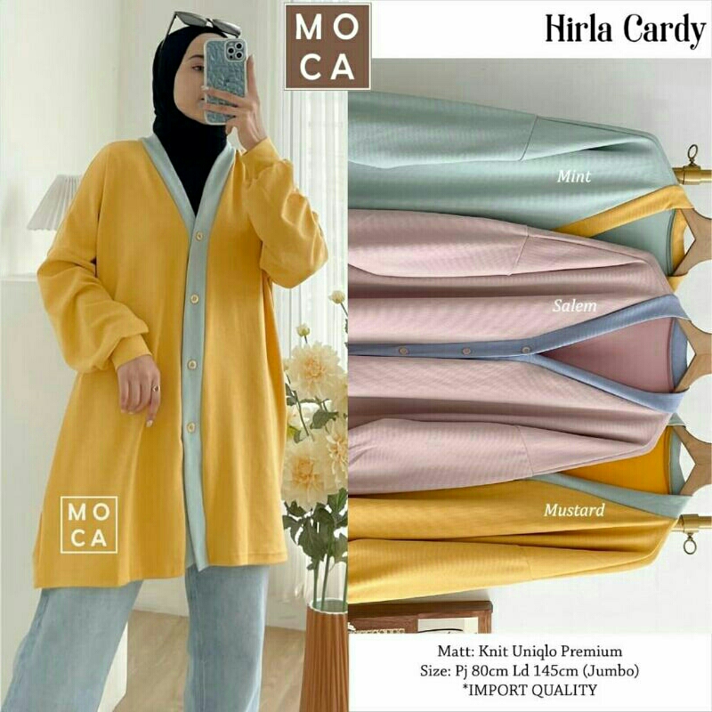Jual hirla cardy bahan knit uniqlo cardigan rajut premium size jumbo ...