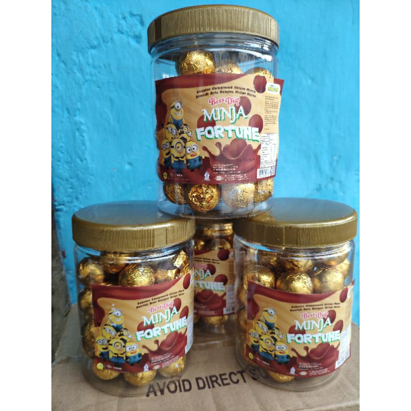 Jual MINJA FORTUNE CHOCOLATE BALL/COKLAT BULAT CRISPY RENYAH | Shopee ...