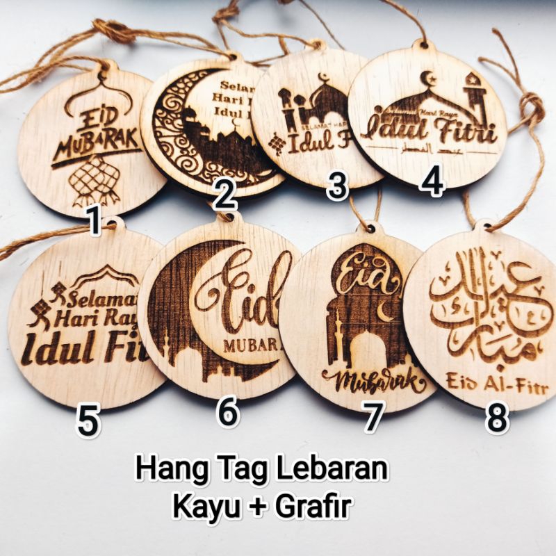 Jual Hang Tag Kayu Lebaran Grafir | Shopee Indonesia