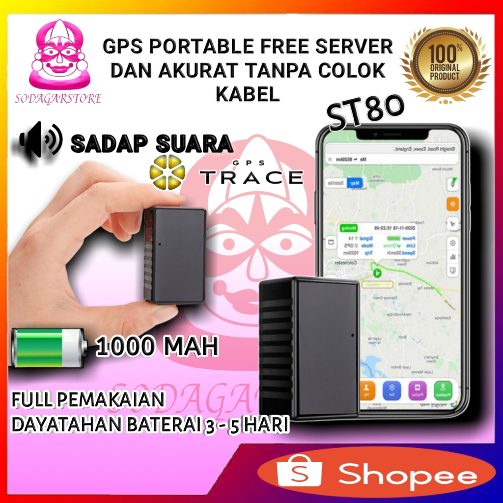 Jual GPS tracker Pelacak Mini Portabel Mobil Motor Jarak Jauh Anti ...