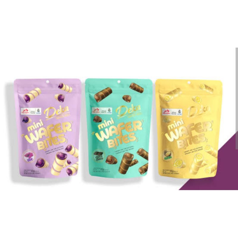 Jual Deka Wafer Mini Bites Ube Pouch 72Gram | Shopee Indonesia
