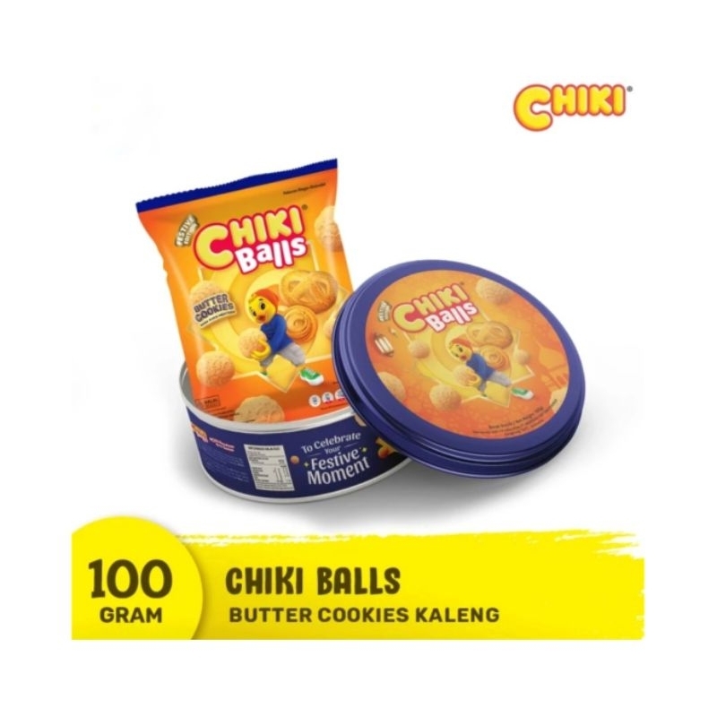 Jual CHIKI BALLS BUTTER COOKIES 100 GR KALENG | Shopee Indonesia