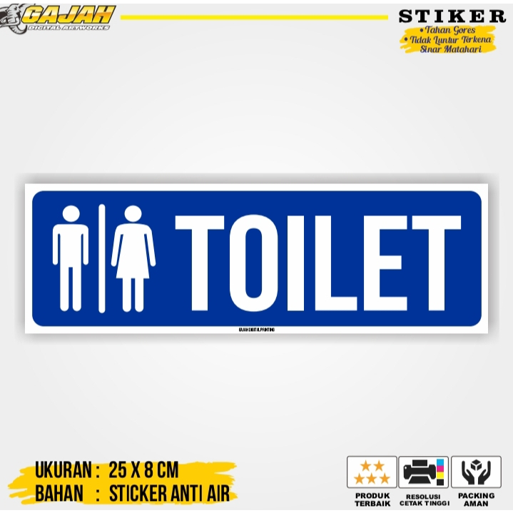 Jual Stiker Toilet Pria wanita / Stiker Penunjuk Toilet | Shopee Indonesia