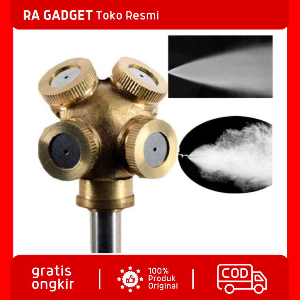 Jual Sprinkler Spray Nozzle Air Irigasi Taman Brass 4 Holes / Alat ...