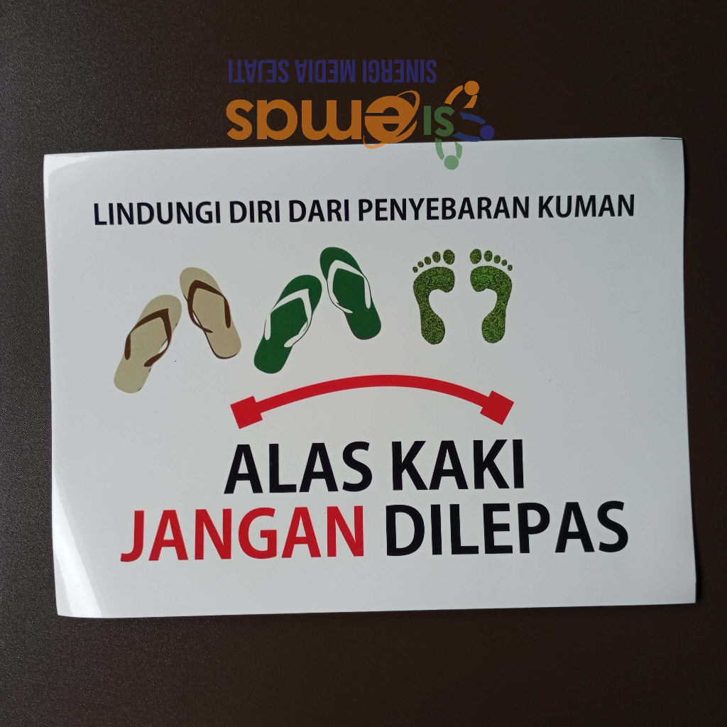 Jual Stiker Alas Kaki Jangan Dilepas | Stiker Larangan Melepas Alas ...