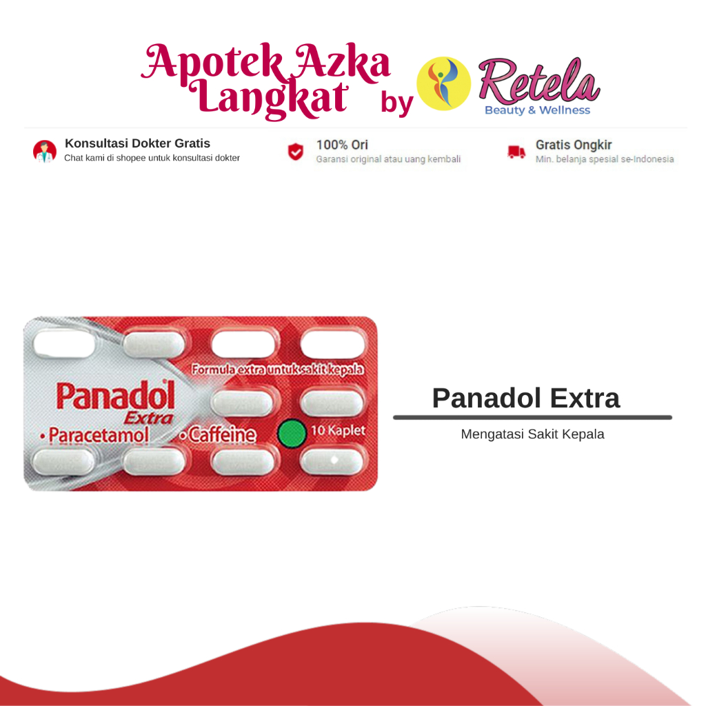 Jual PANADOL EXTRA 1 STRIP ISI 10 TABLET | Shopee Indonesia