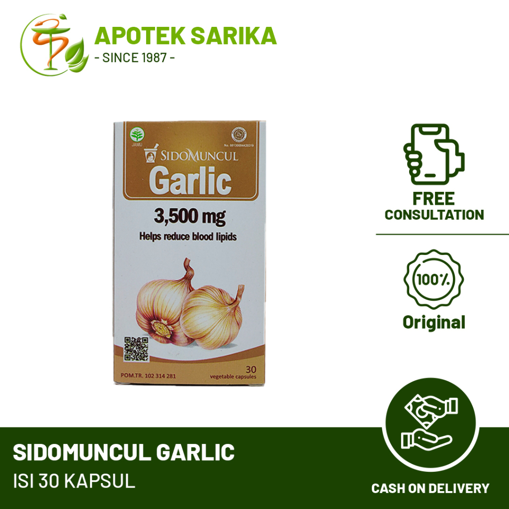 Jual Sidomuncul Garlic 3500 Mg Isi 30 Cap ( Ekstrak Bawang Putih ...