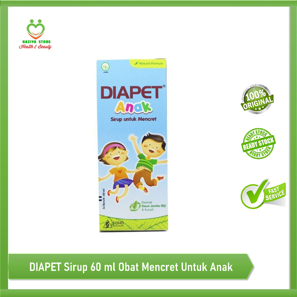 Jual DIAPET ANAK SIRUP 60 ML Obat Diare Pada Anak/Obat Mencret Anak ...