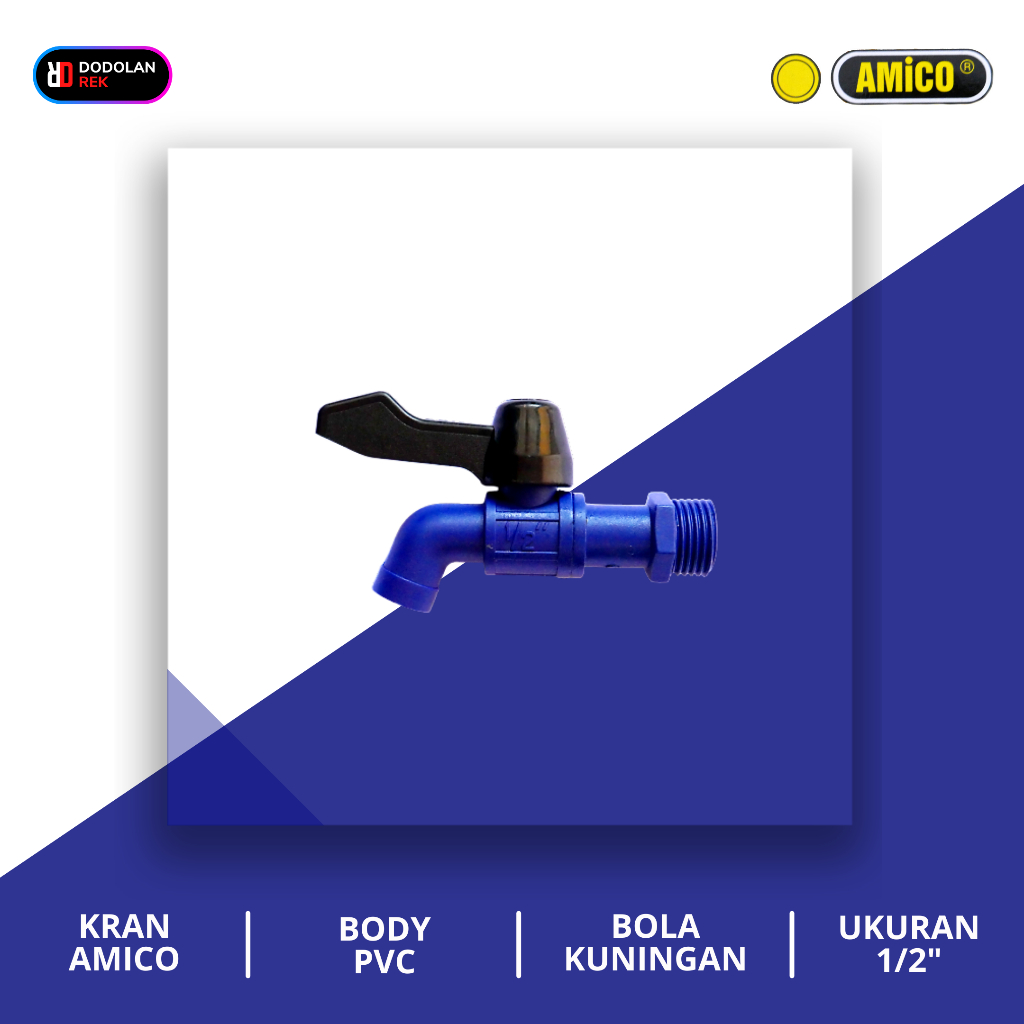 Jual Kran Amico PVC 1/2 Inch - Harga Per Biji | Shopee Indonesia