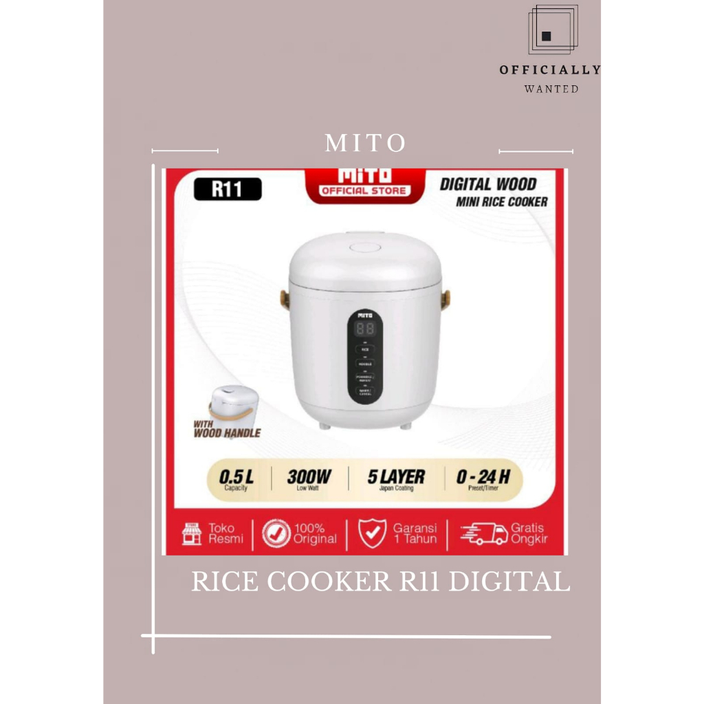 Jual MITO Rice Cooker R11 Digital Mini Kapasitas 0.5 Liter | Shopee ...