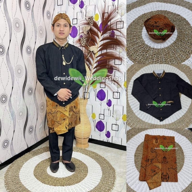 Jual [1set] Pakaian Adat Jogja / Beskap + Sapit Urang + Blangkon ...