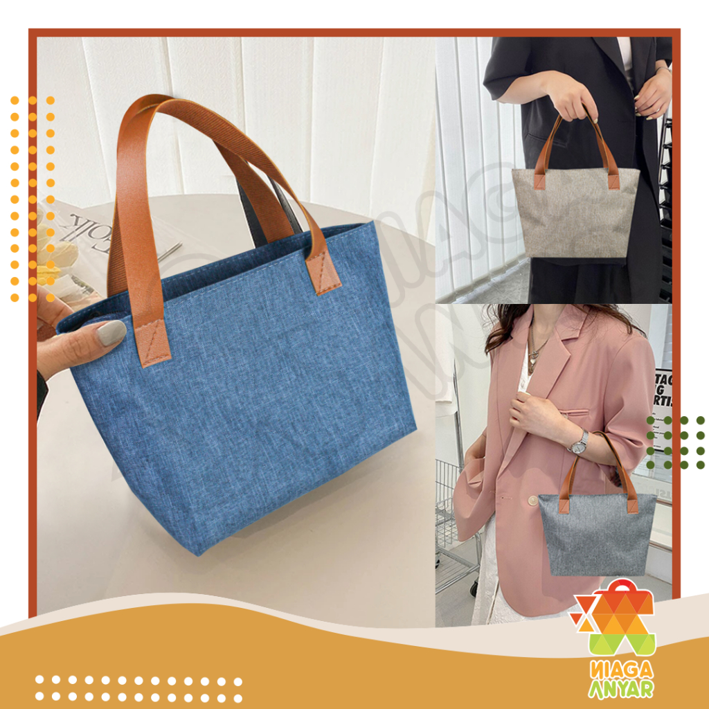 Jual NA Tas Jinjing Kanvas Trapez Denim / Tas Simpel Serbaguna / Simple ...