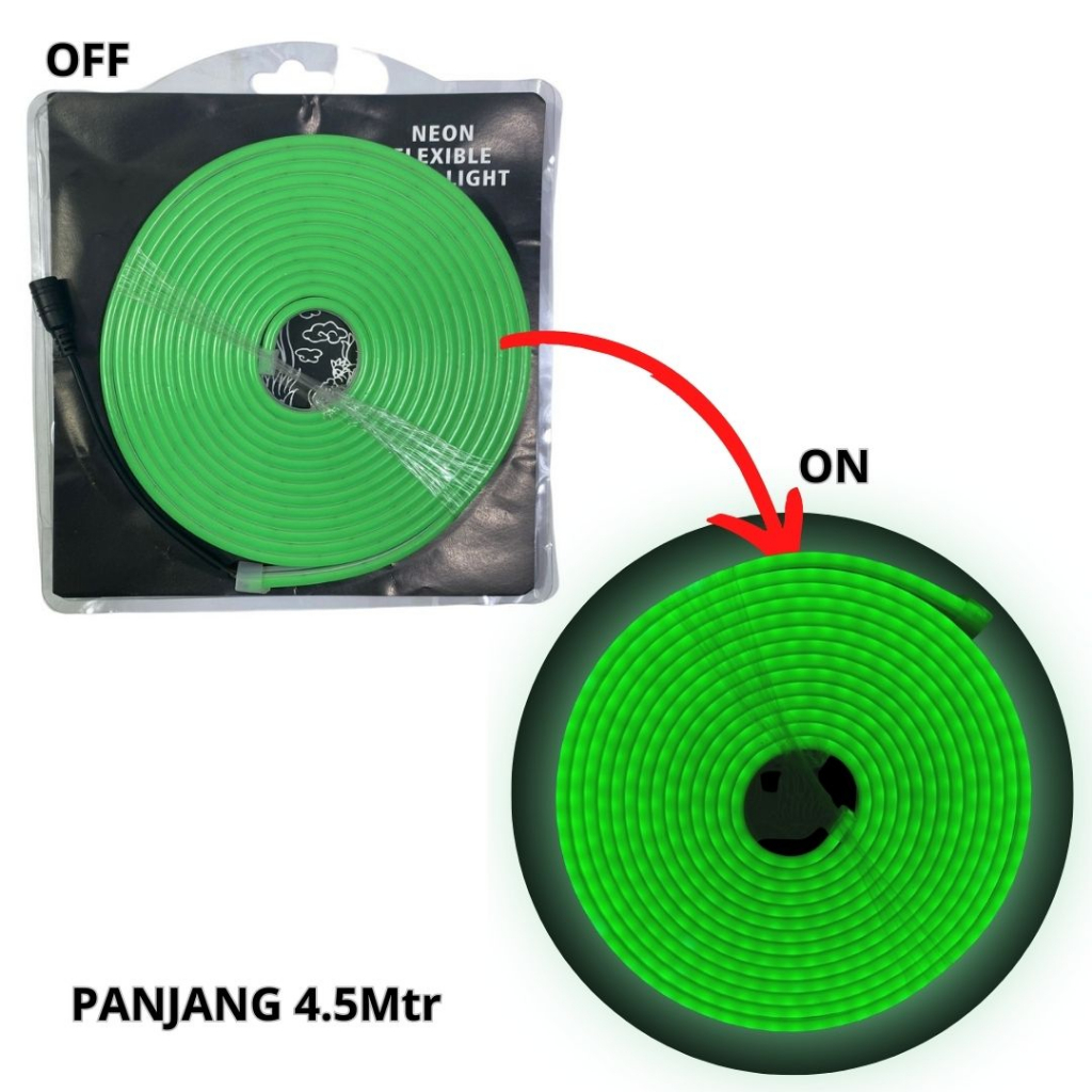 Jual HC Lampu Neon Flex LED Strip Selang Panjang 5M DC 12V Waterproof DIY Plafon Ceiling Indoor ...