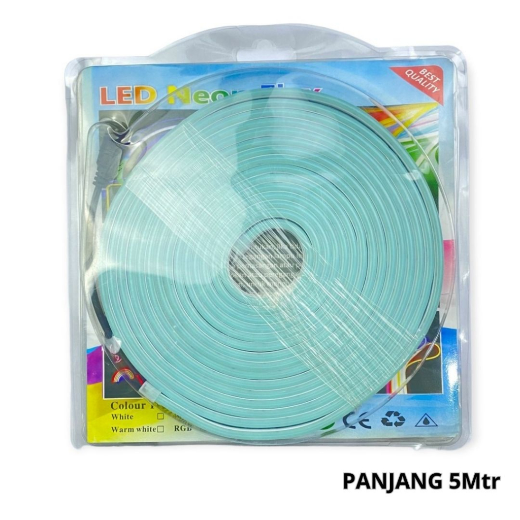 Jual HC Lampu Neon Flex LED Strip Selang Panjang 5M DC 12V Waterproof DIY Plafon Ceiling Indoor ...
