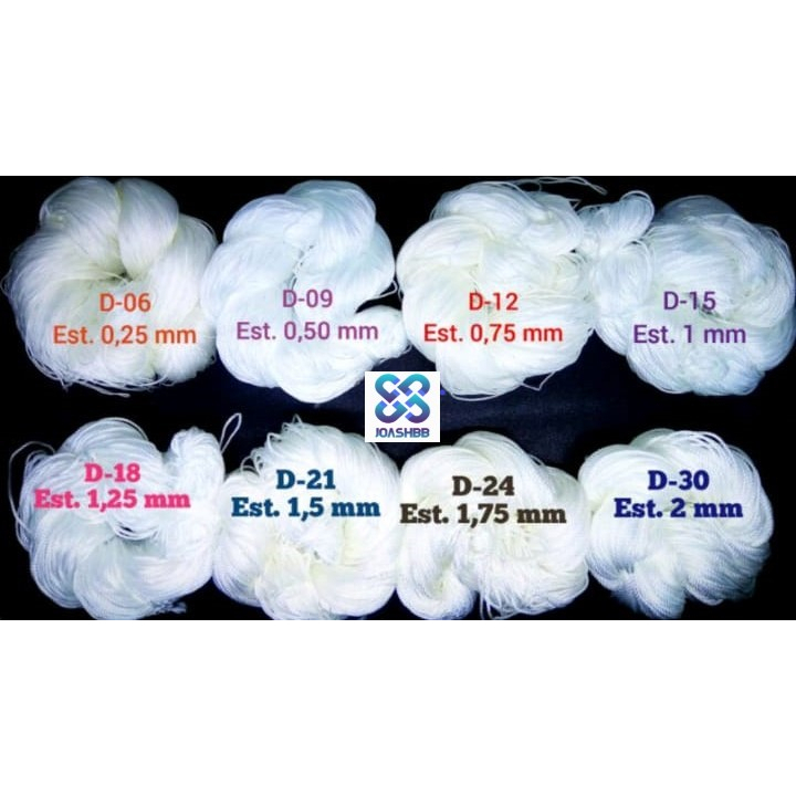 Jual [1PAK] Benang Nylon Putih D9 - D24 +- 15ikat 300gram Export ...