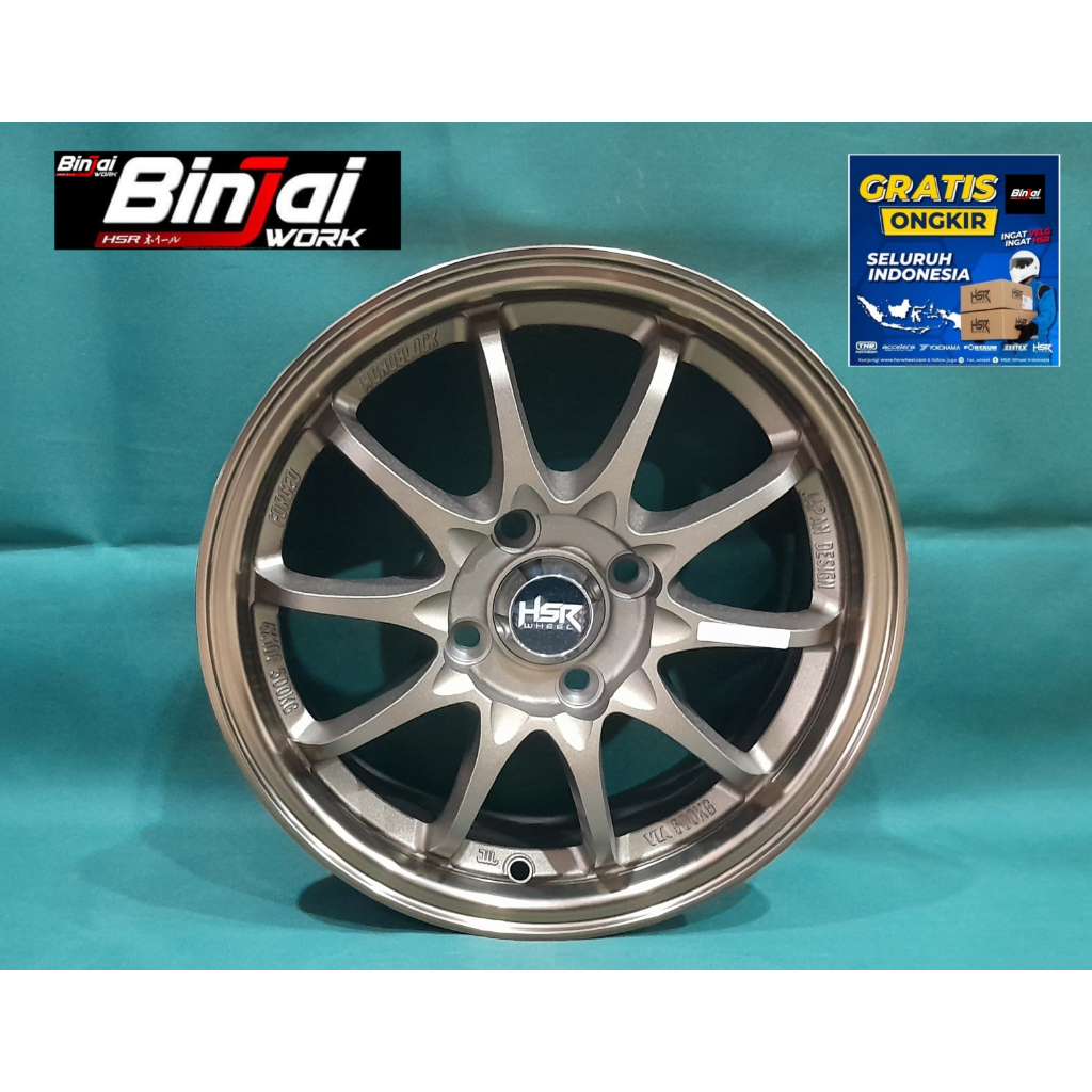 Jual jual velg mobil racing terbaru hsr hiroshima ring 14 buat wuling air ev brio picanto march ...
