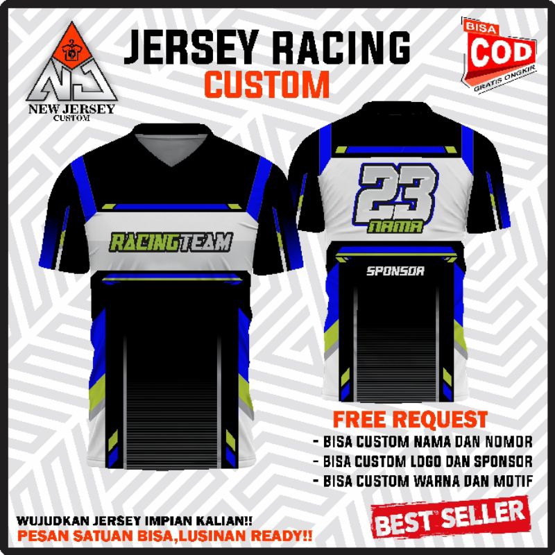 Jual Jersey Baju Racing Custom Desain Suka Suka | Shopee Indonesia
