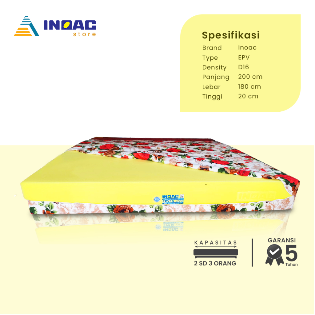 Jual Kasur Busa Inoac Asli Anti Kempes Type EP Density 16 Garansi 5 ...