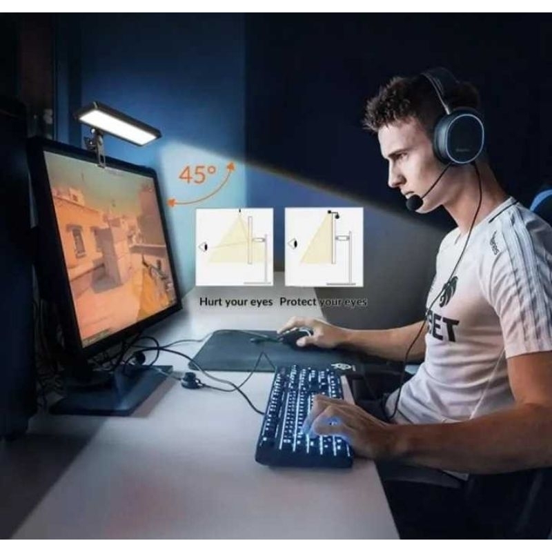 Jual Lampu Monitor Bar Light Fotografi Video Zoom Gaming 3 Color ...