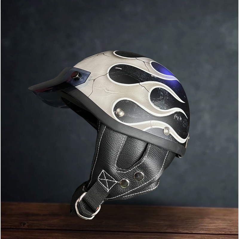 Jual Chip Japanese Patina Flame - Helmet Custom Chopper bobber ...