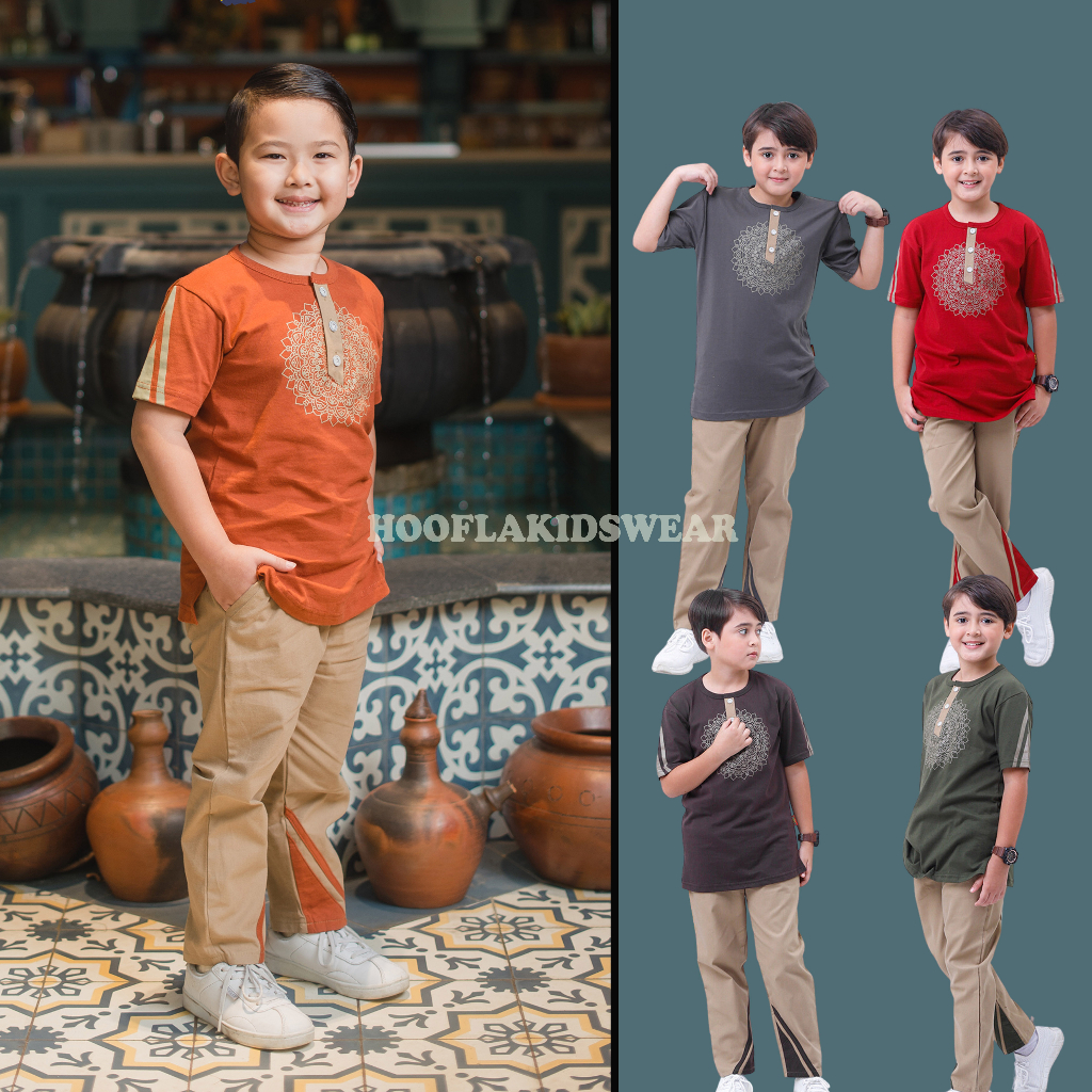 Jual Setelan Kaos Anak Laki Laki Cowok Usia 5 - 12 Tahun Qais ...