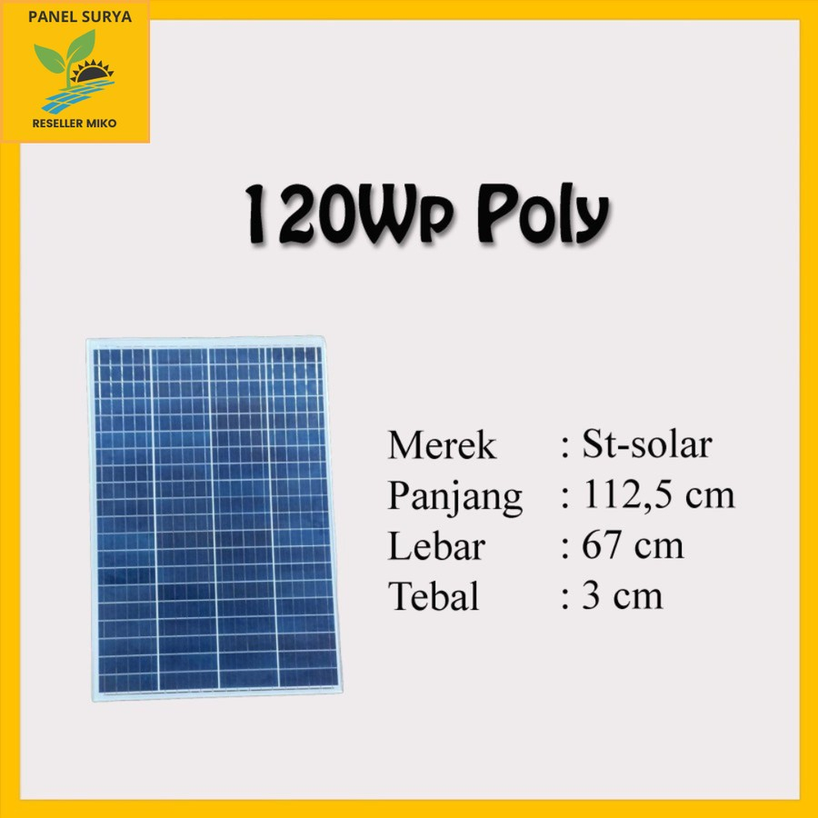 Jual PANEL SURYA 120 WP MONO 120WP SOLAR CELL | Shopee Indonesia